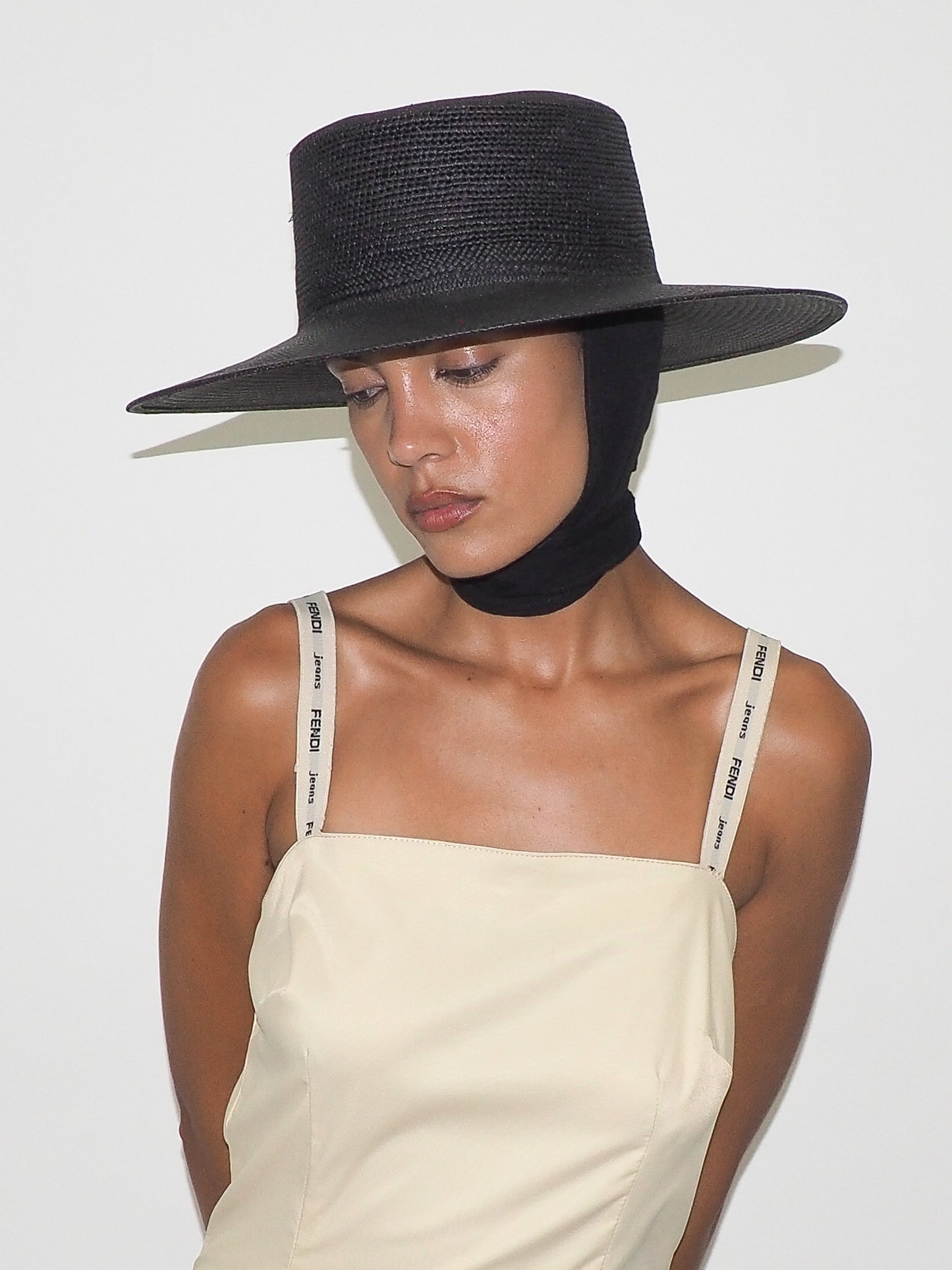 Clyde Cielo Hat w. Shade in Black Toquilla Straw – CLYDE