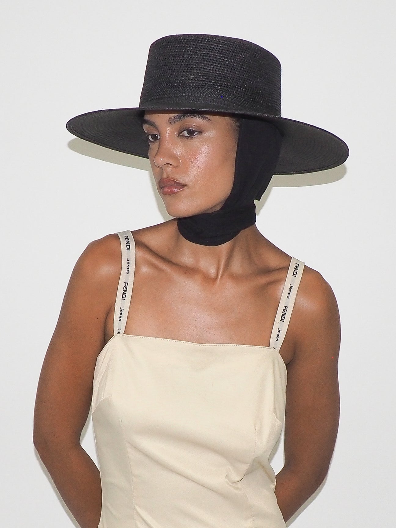 Clyde Cielo Hat w. Shade in Black Toquilla Straw – CLYDE
