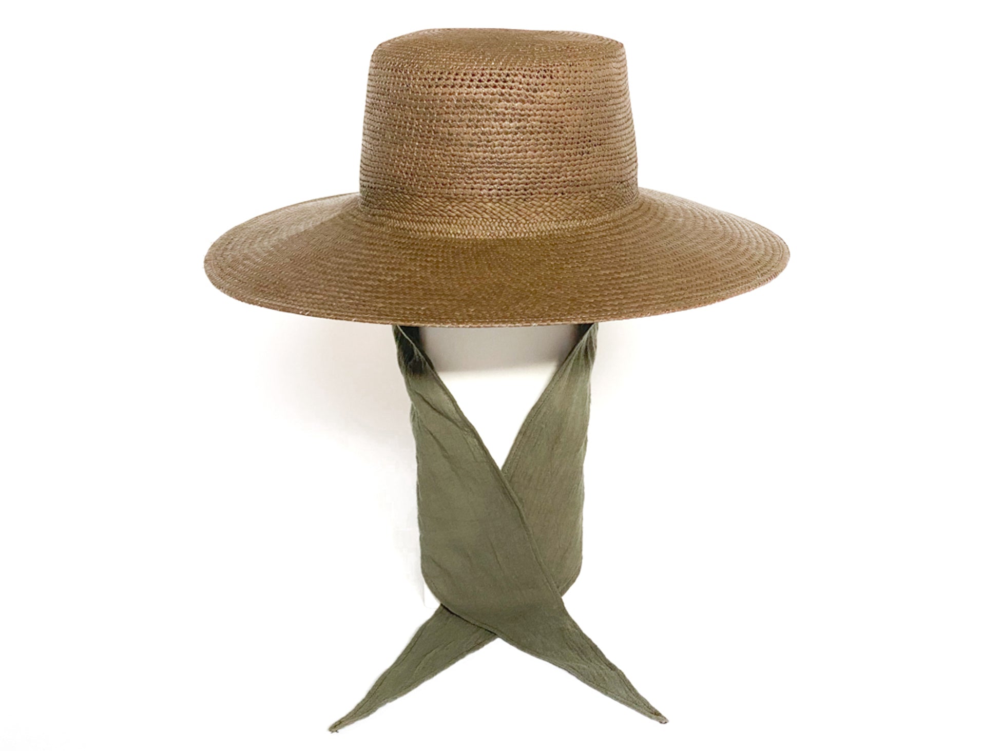 Cielo Hat w. Shade in Khaki Green Toquilla Straw – CLYDE